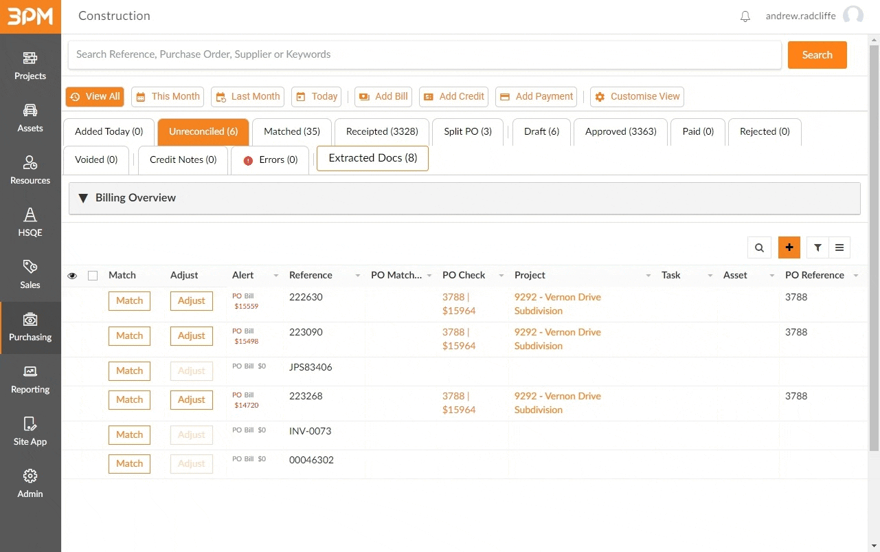 3PM Construction Purchasing Management